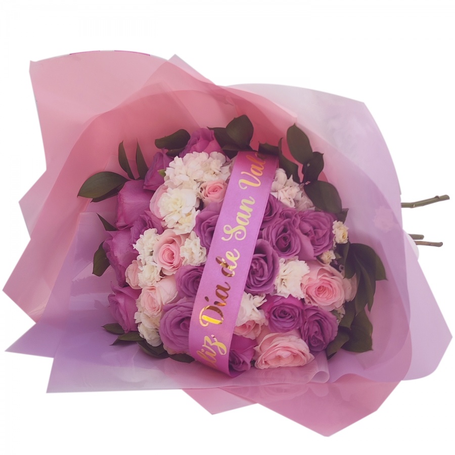 Ramo Buchón de 24 rosas para San Valentín | Don Regalo